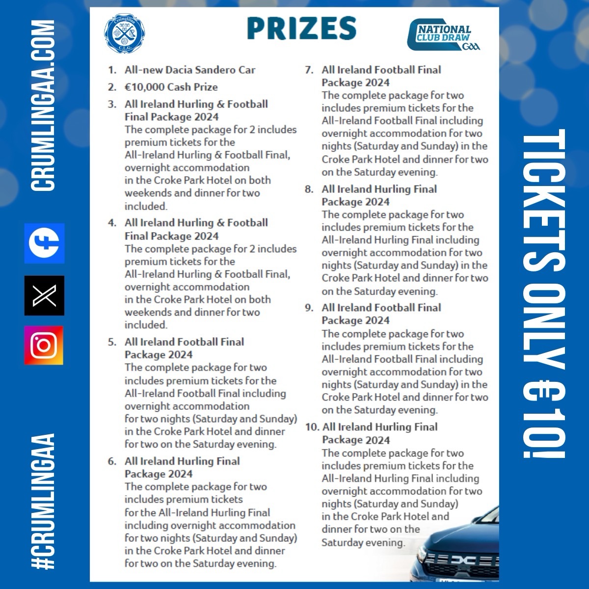 GAA National Draw 2024 – Crumlin GAA