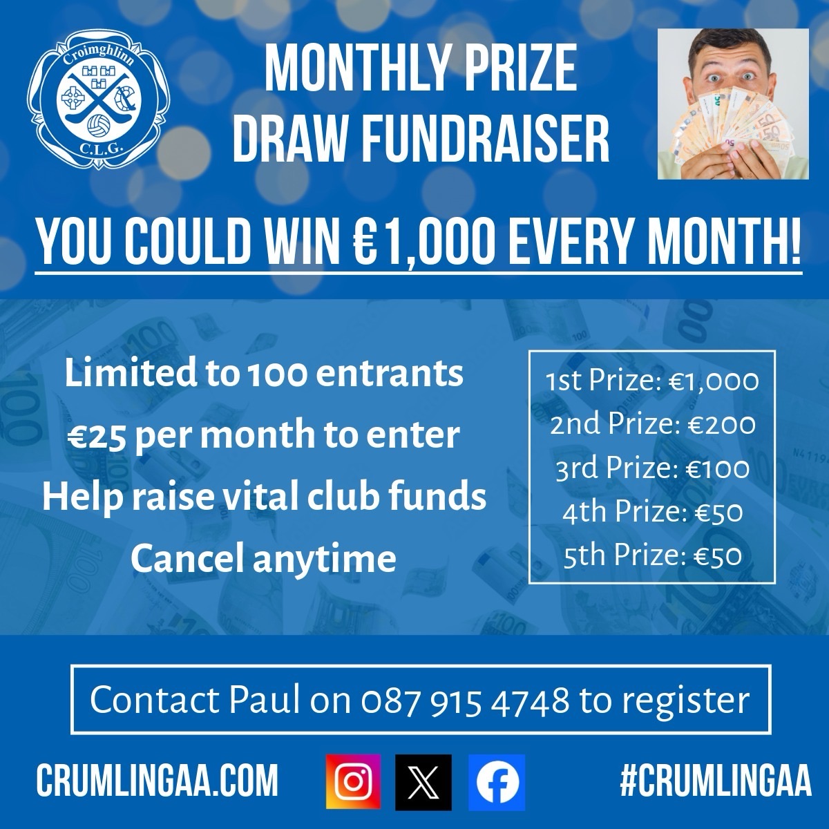Club Monthly Draw Fundraiser – Crumlin GAA