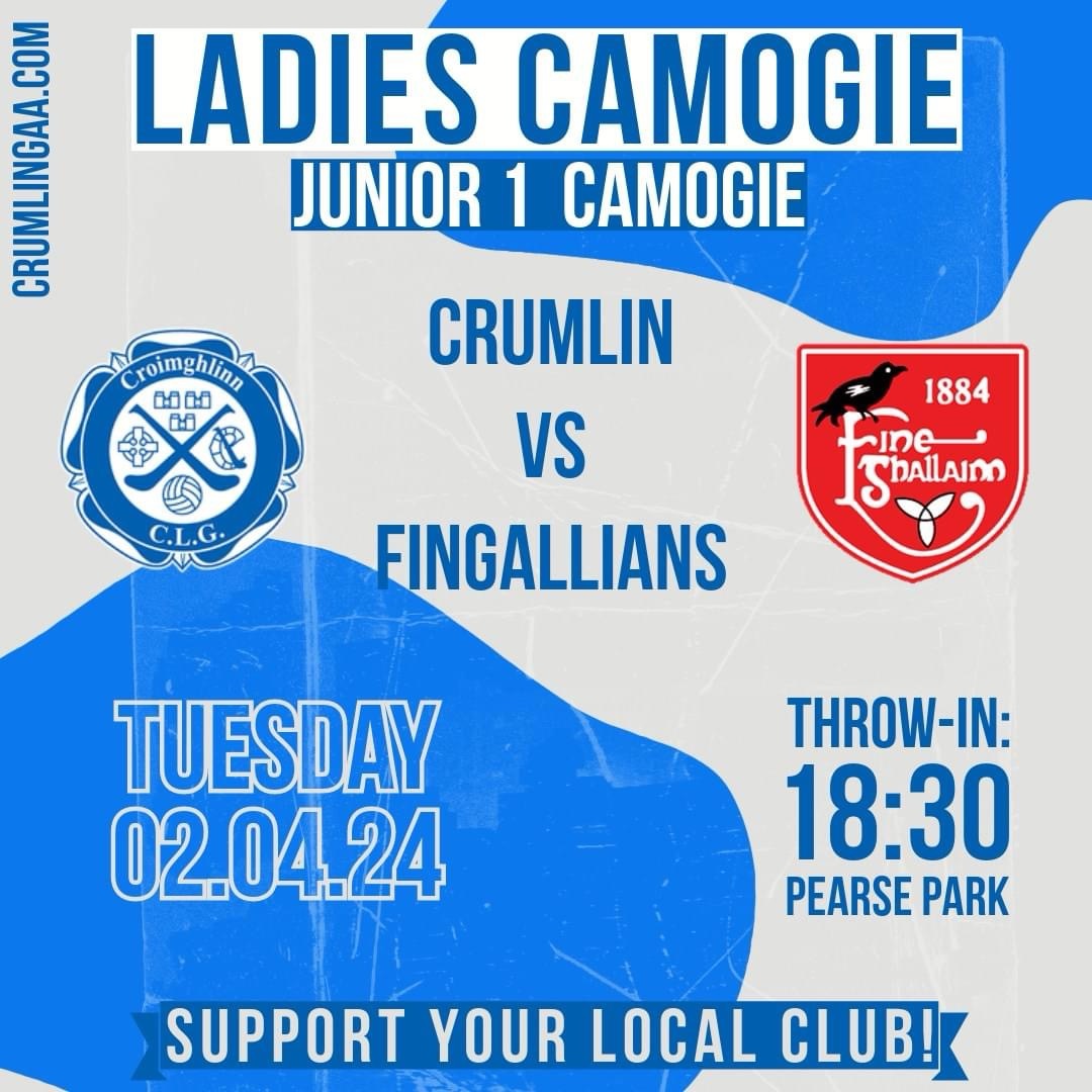 Ladies Camogie this evening! – Crumlin GAA