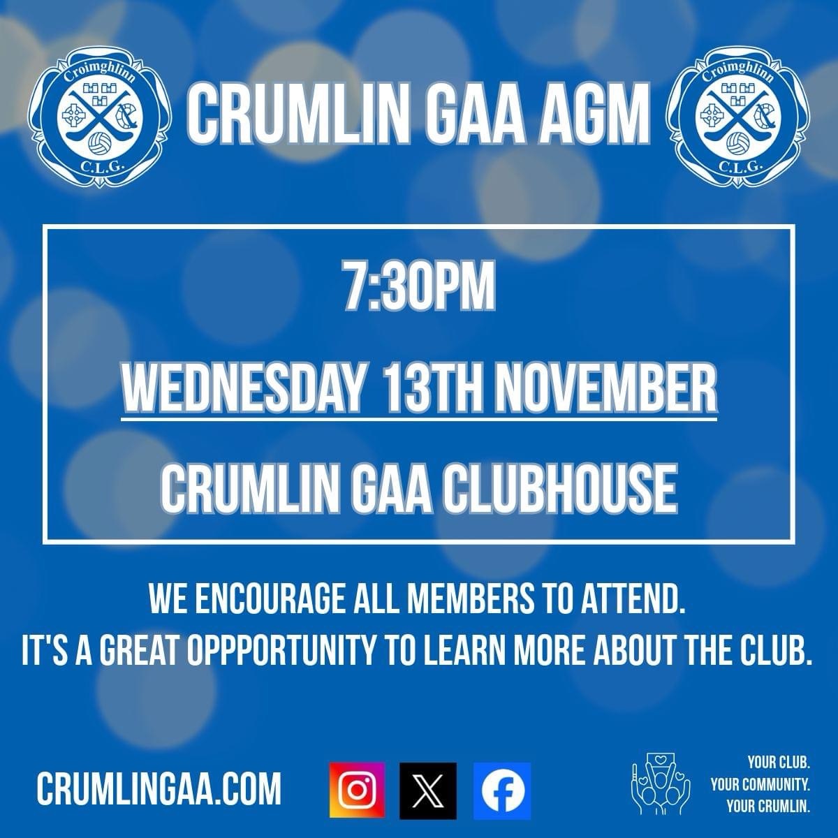 Club AGM – Crumlin GAA